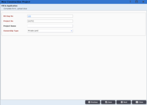 CP Application Filling – Electronic Construction Permitting System